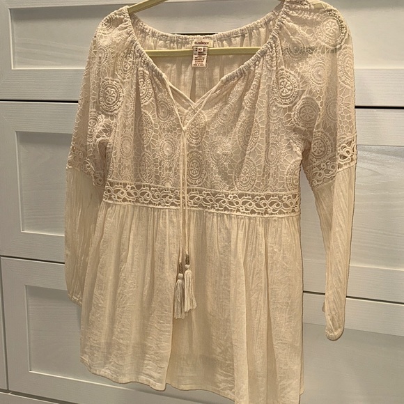 Sundance | Tops | Sundance Elegant Cream Lace Womens Top Nwot | Poshmark